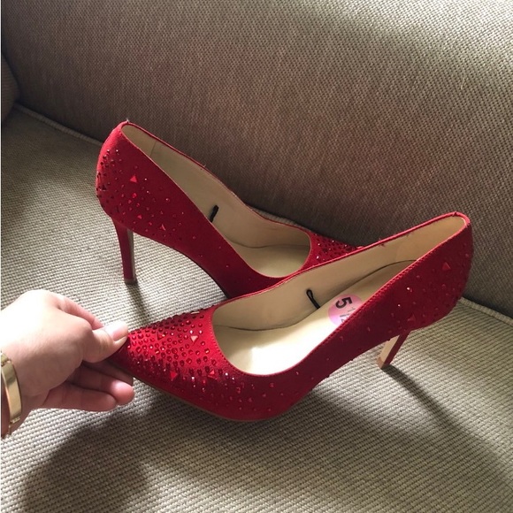 Marc Fisher | Shoes | New Mark Fisher Sparkly Red Heels | Poshmark